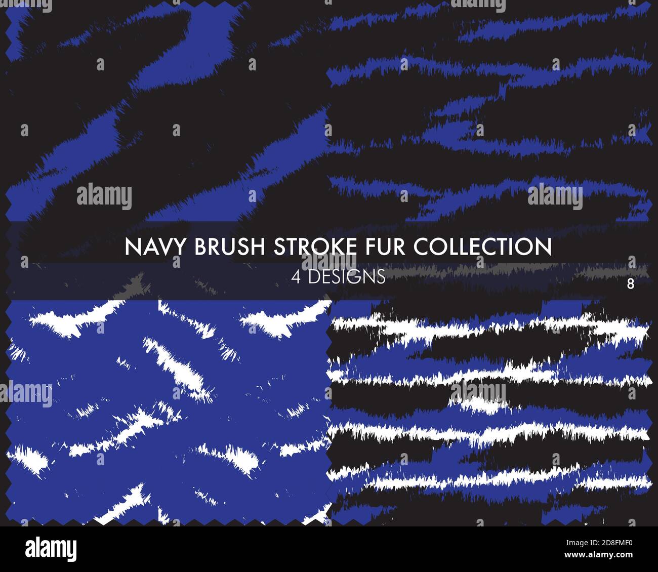 Brush stroke fur collection includes 4 design swatches for fashion ...