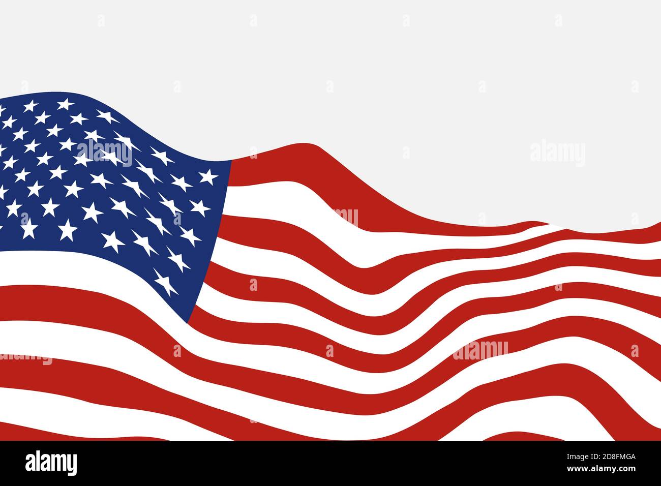 American flag waving in the wind. vector illustration Stock Vector ...