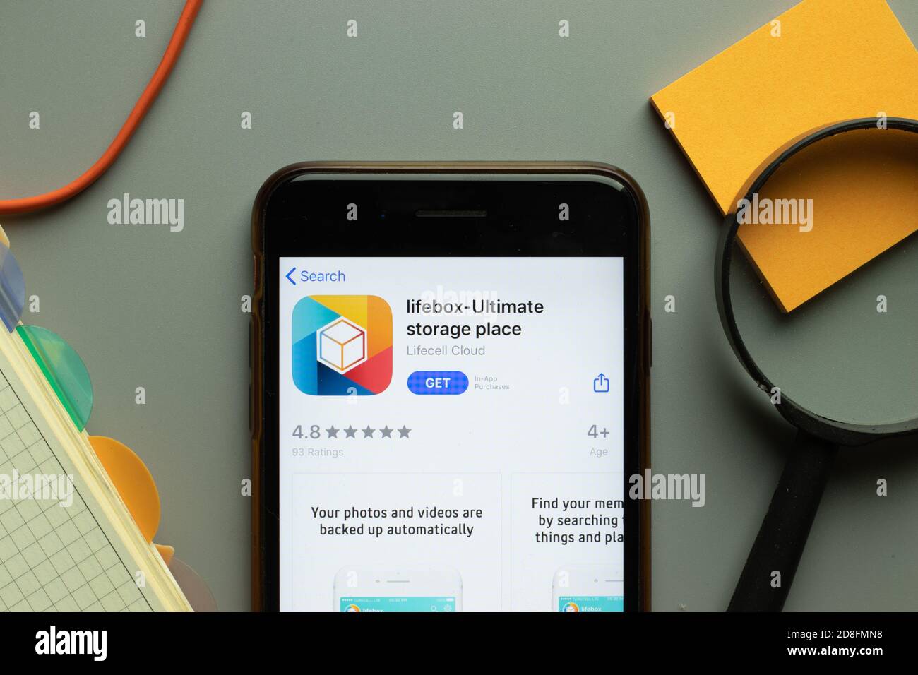 New York, USA - 26 October 2020: lifebox Ultimate storage place mobile ...