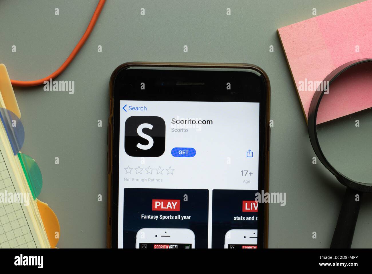 New York, USA - 26 October 2020: Scorito Scorito.com mobile app logo on ...