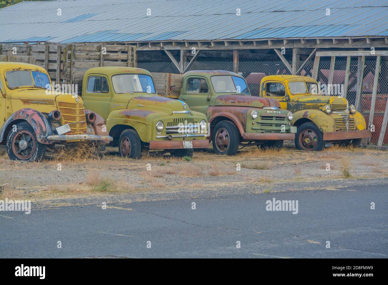 A collection of antique trucks ready to be restored in Sprague ...