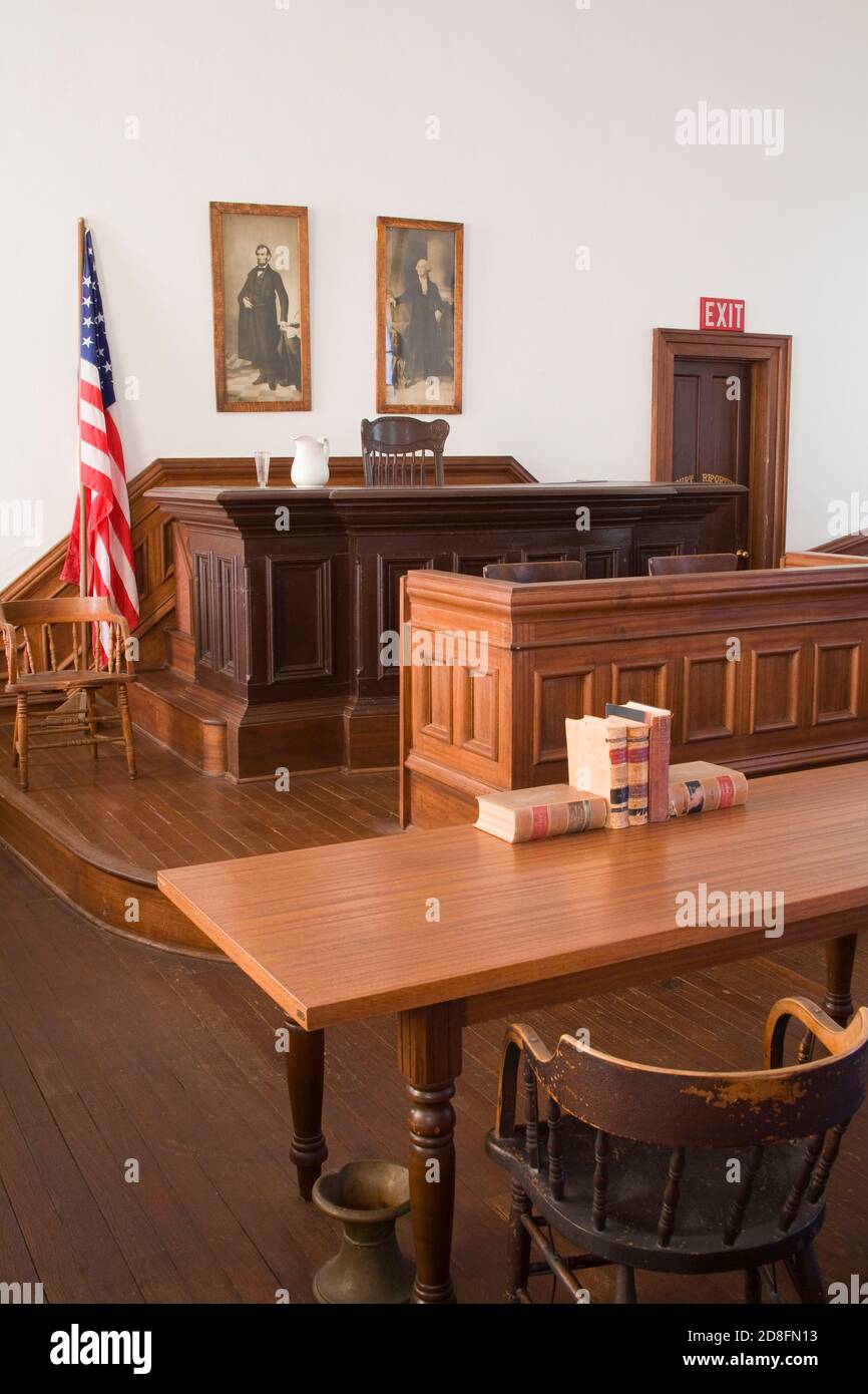 Courtroom in Courthouse State Historic Park, Tombstone, Cochise County ...
