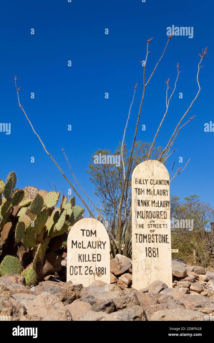 Boothill Graveyard, Tombstone, Cochise County, Arizona, USA Stock Photo ...