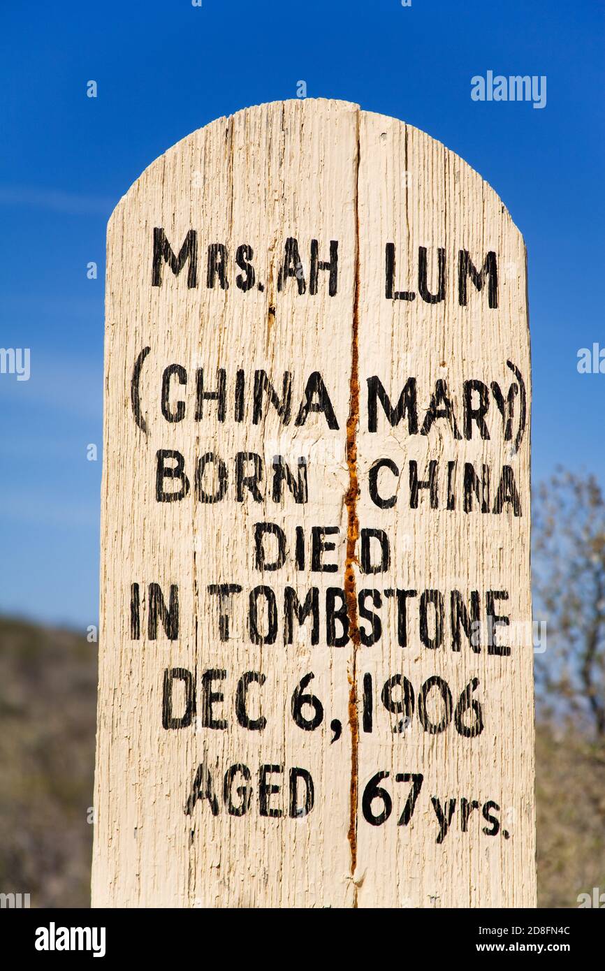 Boothill Graveyard, Tombstone, Cochise County, Arizona, USA Stock Photo ...