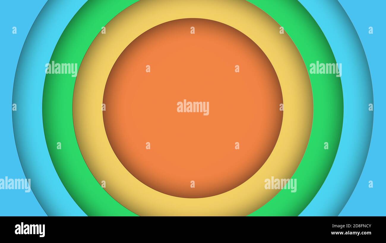 Frame of several circles of different colors. Mockup template with ...