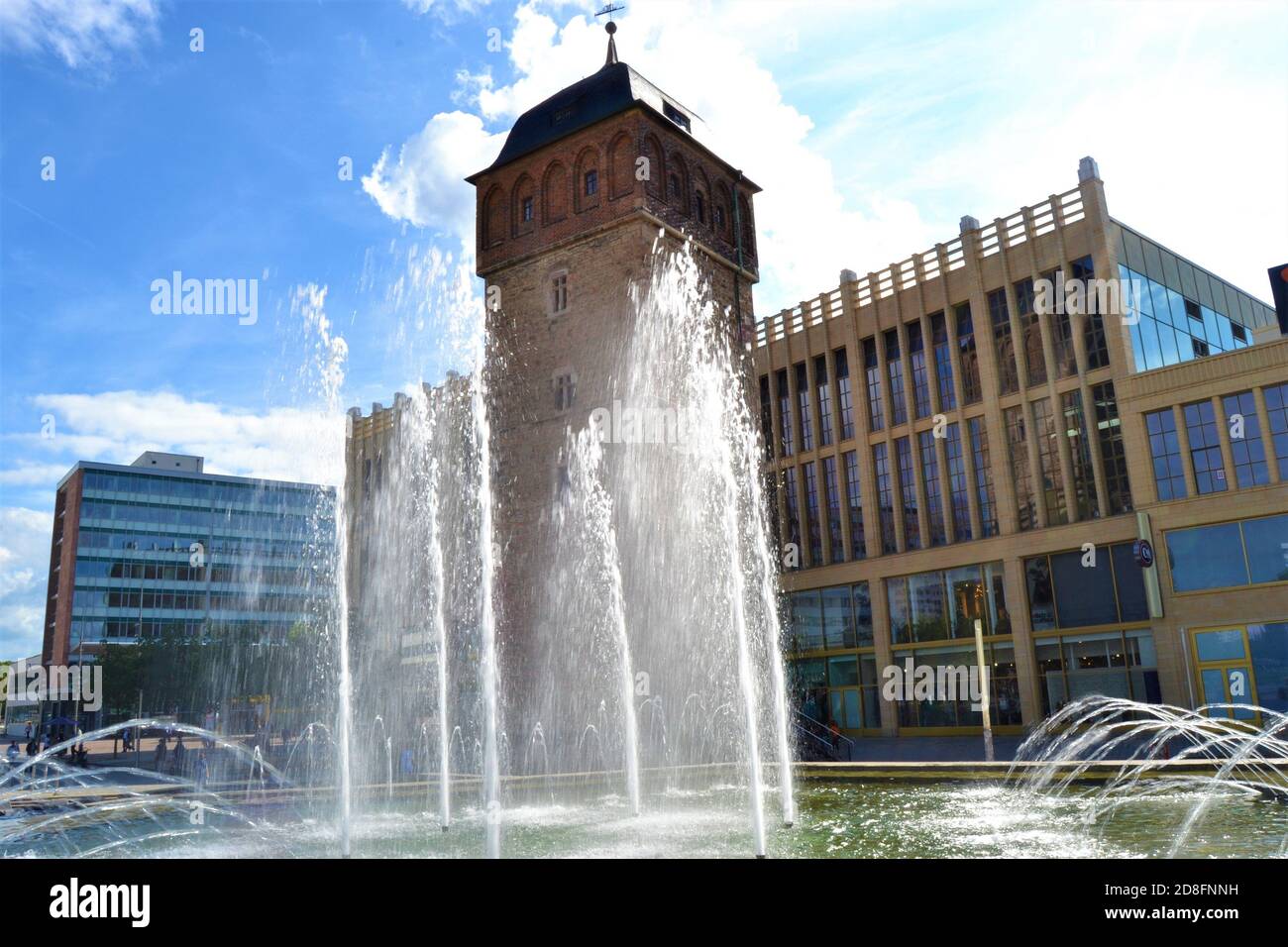 Ancient Red Tower in Chemnitz, Germany. Roter turm (Red Tower) and ...