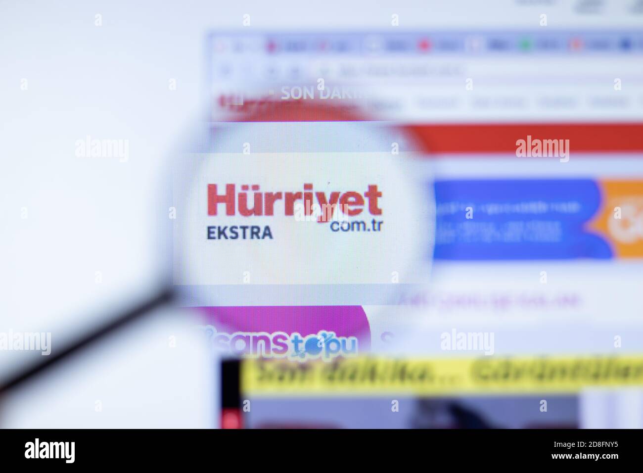 New York, USA - 29 September 2020: Hurriyet hurriyet.com.tr company ...