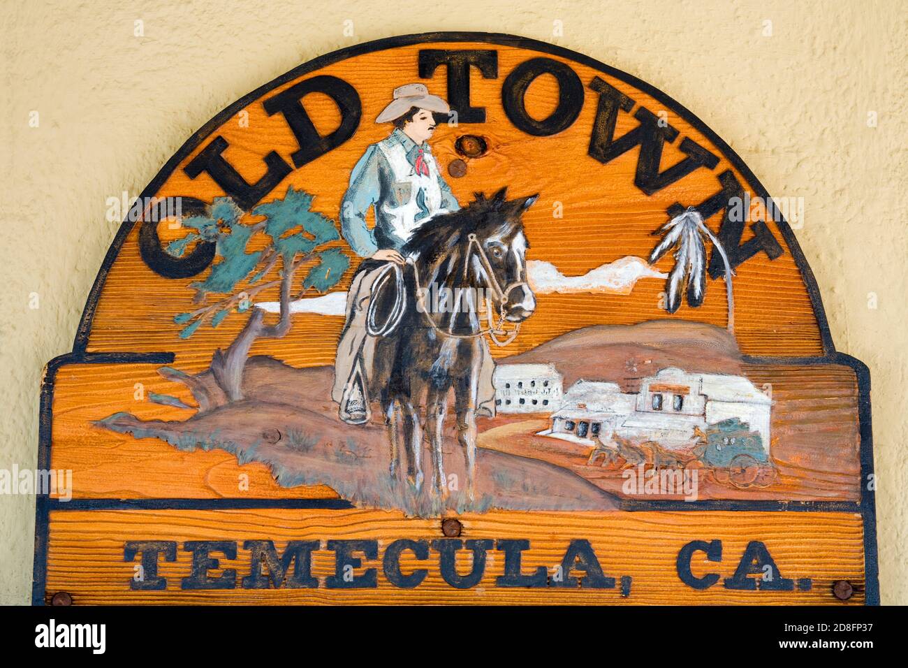 Sign in Old Town Temecula Stock Photo - Alamy