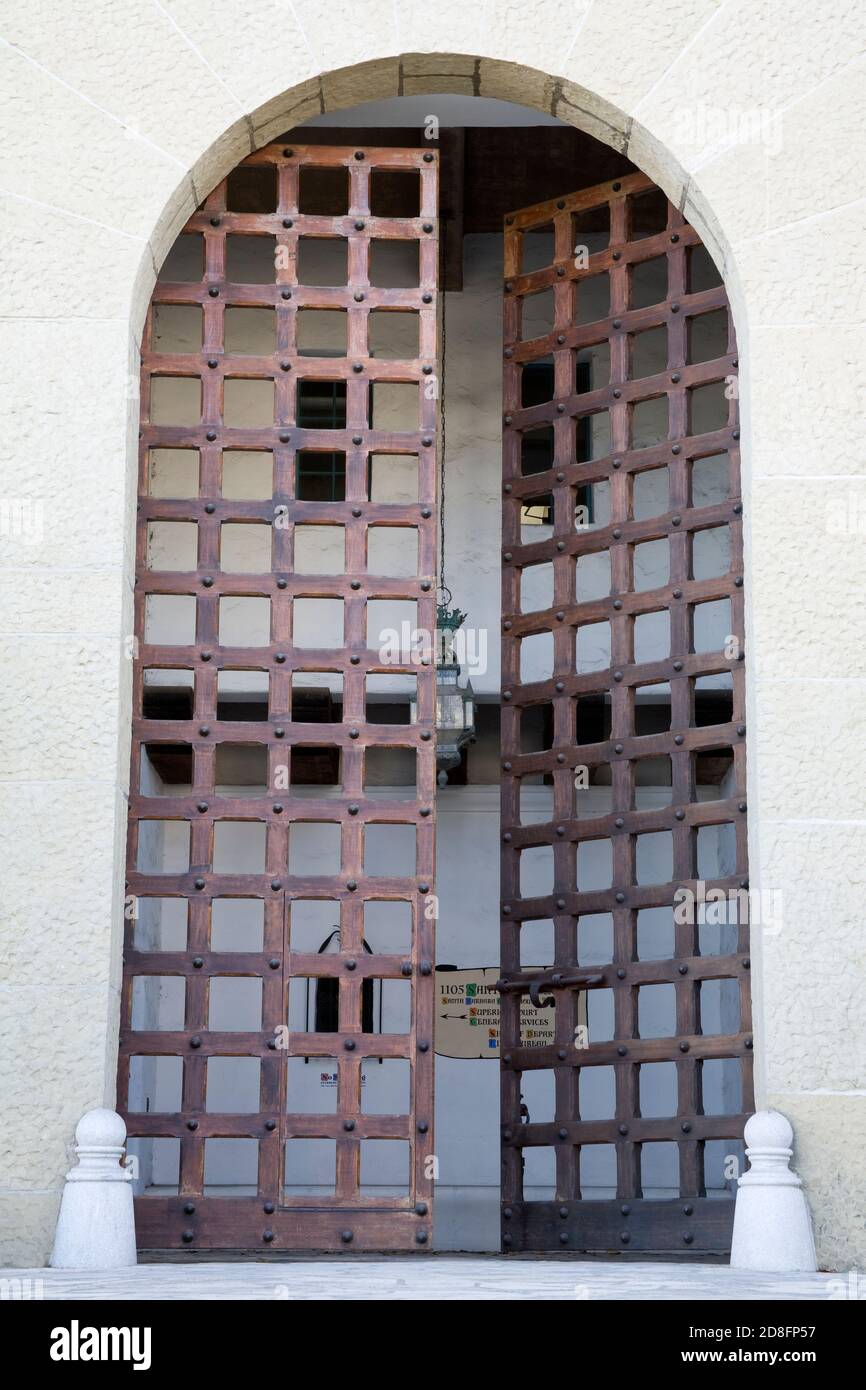 Old Jail Gates, Santa Barbara County Courthouse, Santa Barbara ...