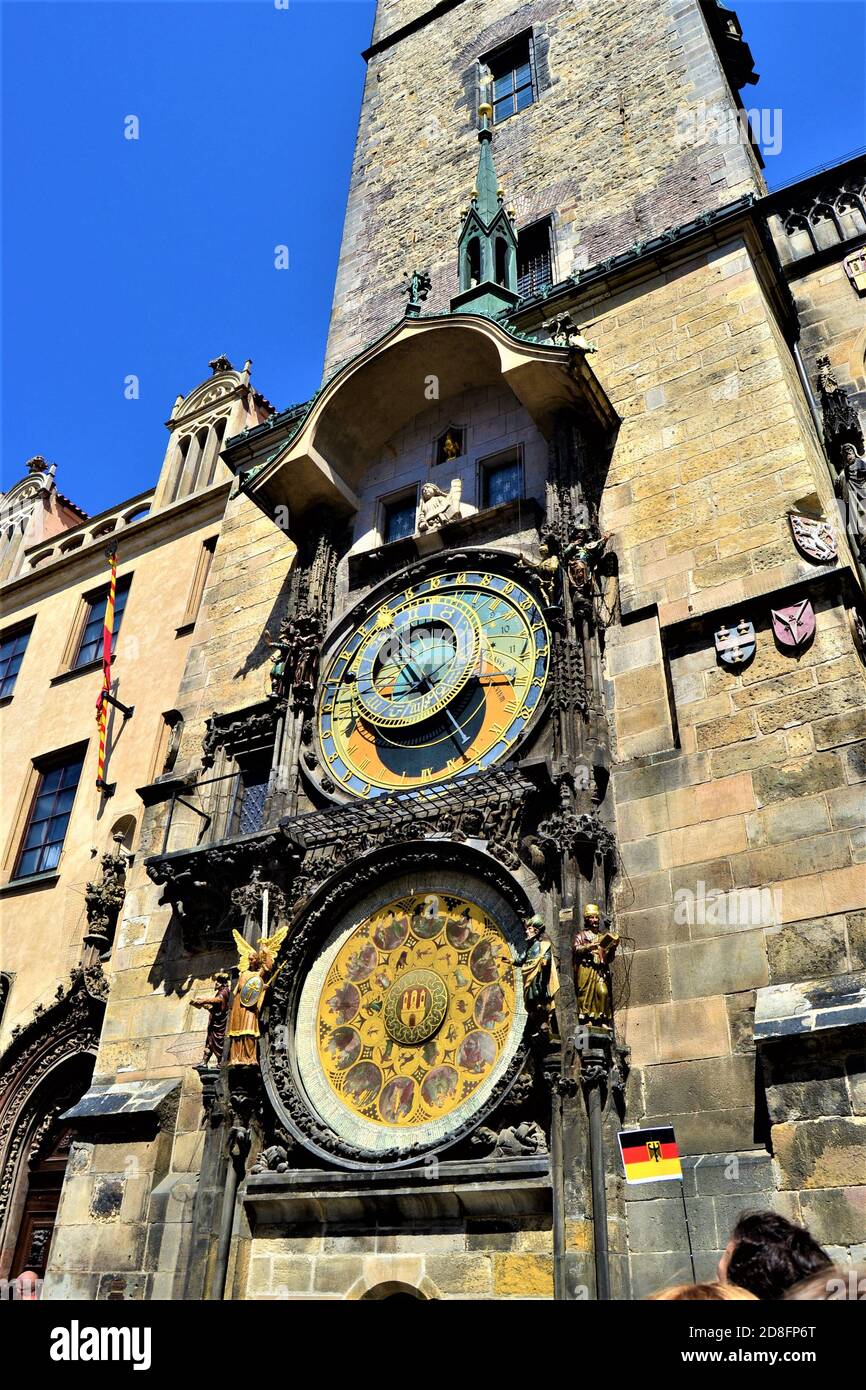 Ancient and historical buildings in Prague City. Czech Republic. The ...