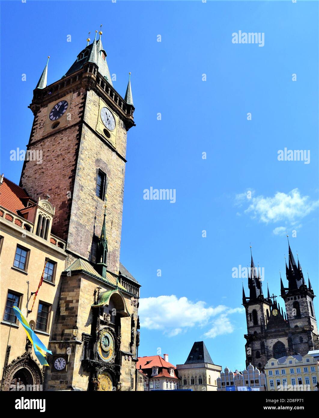 Ancient and historical buildings in Prague City. Czech Republic. The ...