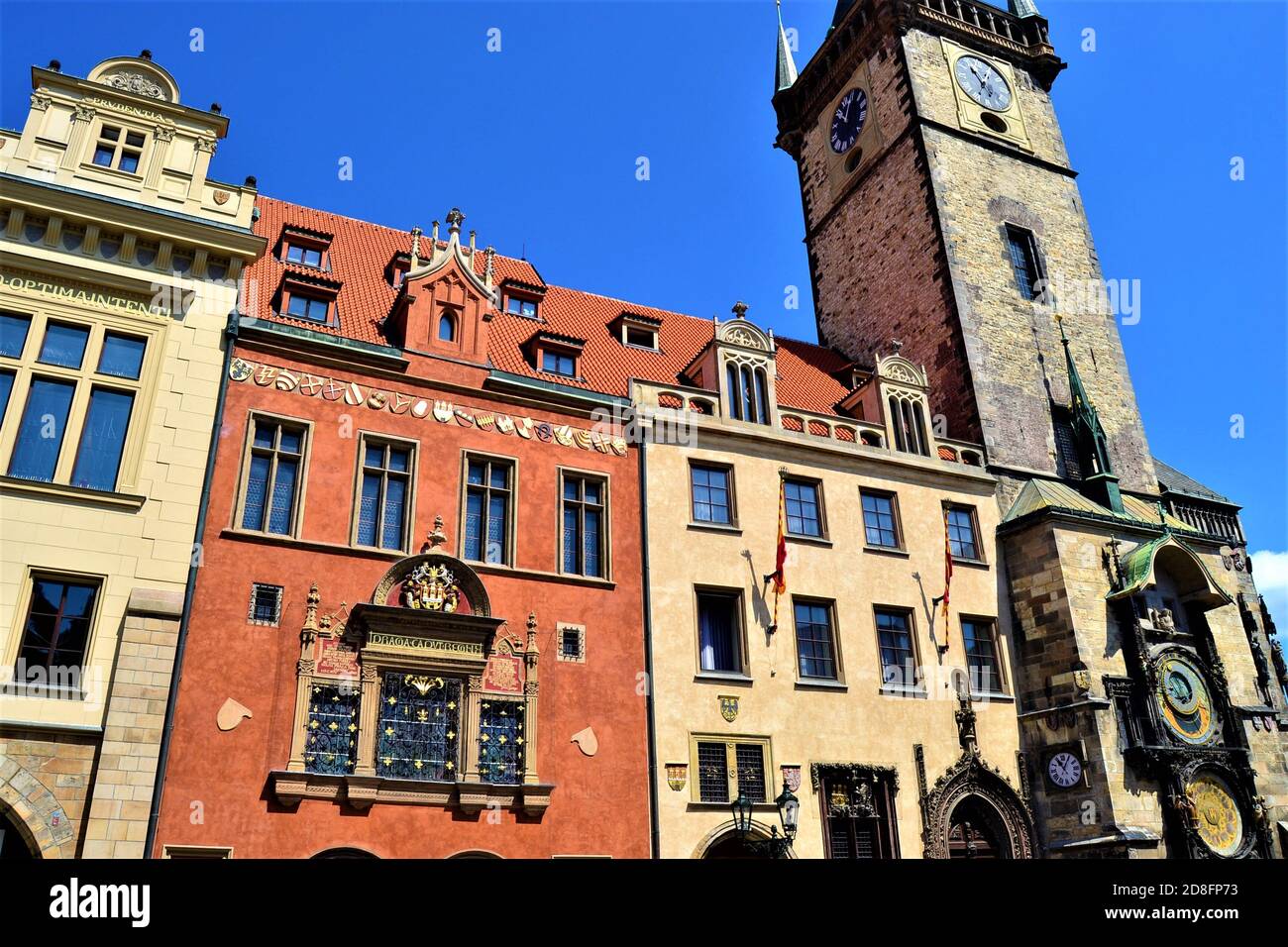 Ancient and historical buildings in Prague City. Czech Republic. The ...