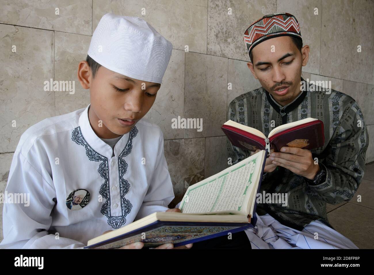 Indonesian Moslems pray at Istiqlal Mosque, Jakarta, Indonesia on 2015 ...
