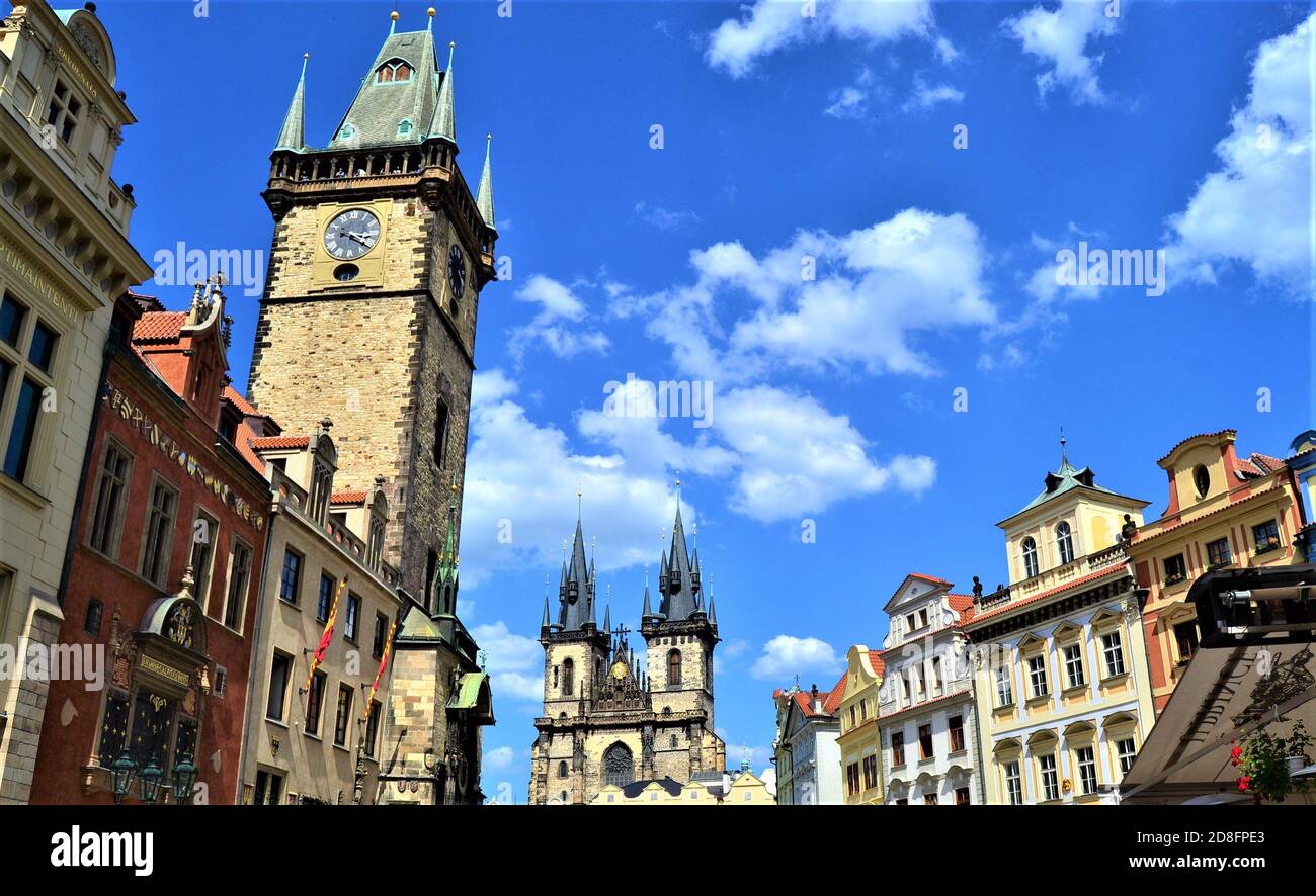 Prague Charles Square New Town Hall High Resolution Stock Photography ...