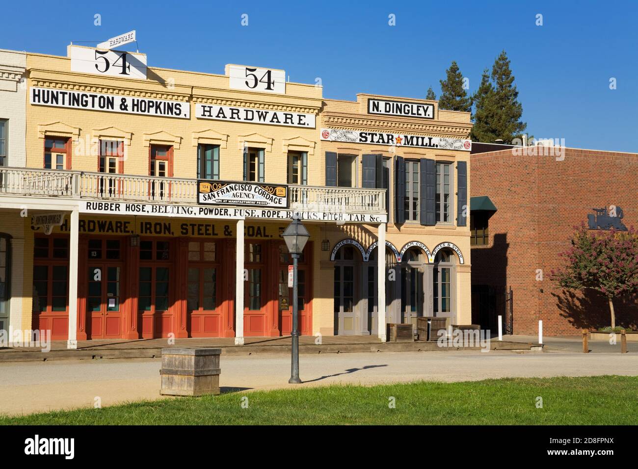 Historic buildings on I Street in Old Town Sacramento, California, USA ...