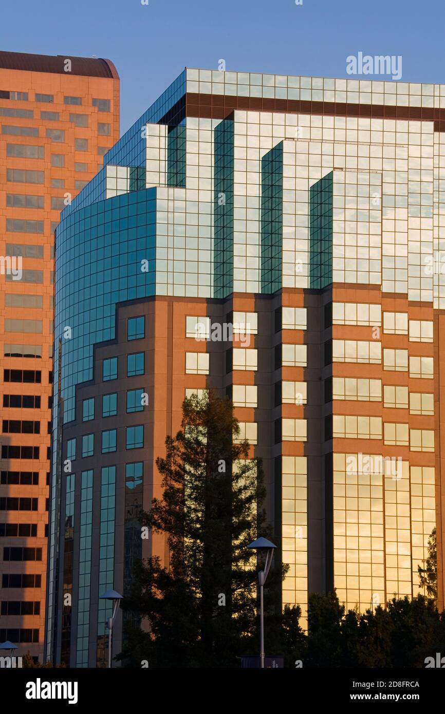 Skyscrapers on Capitol Mall, Sacramento, California, USA Stock Photo ...