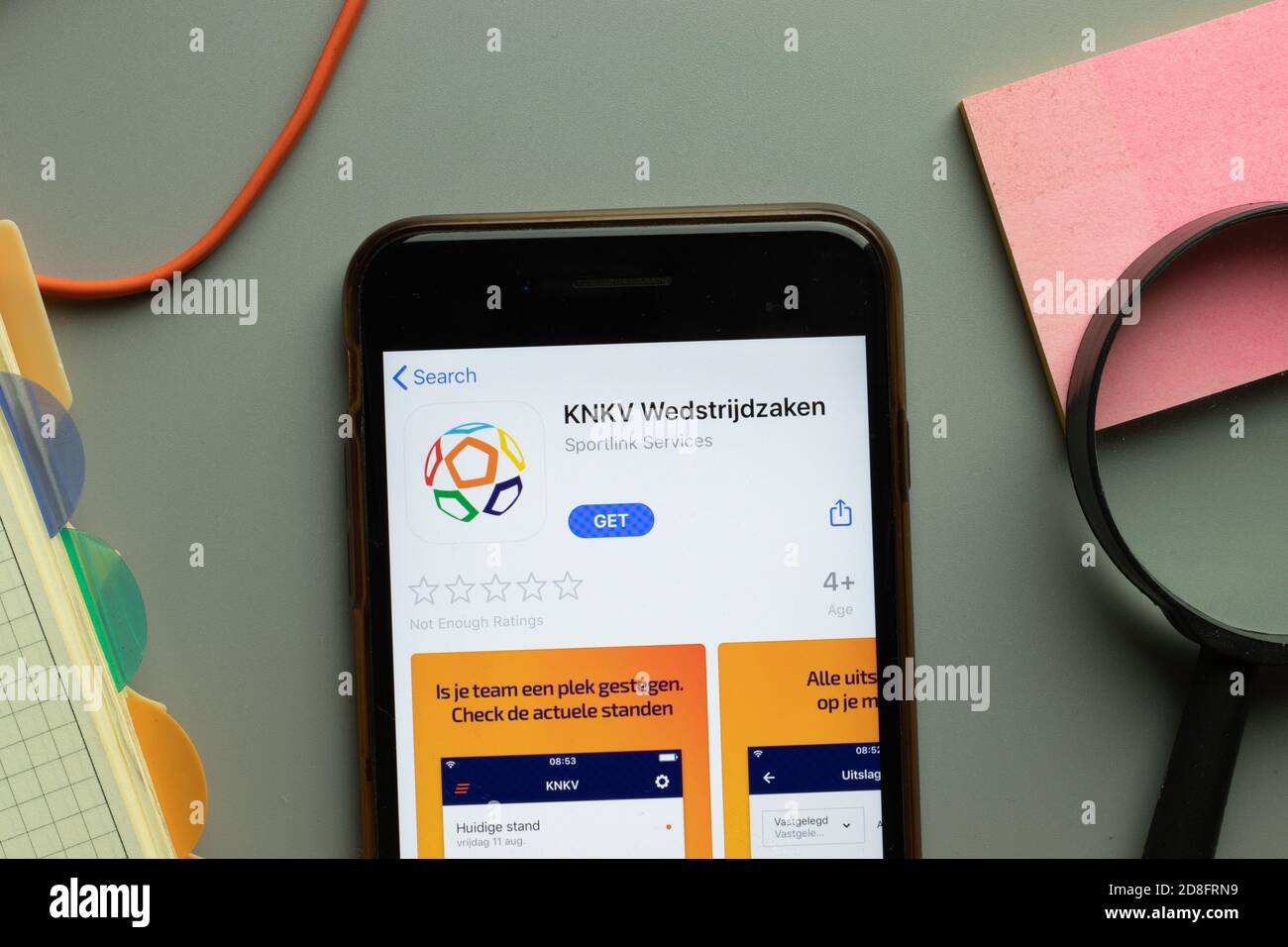 New York, USA - 26 October 2020: KNKV Wedstrijdzaken mobile app logo on ...
