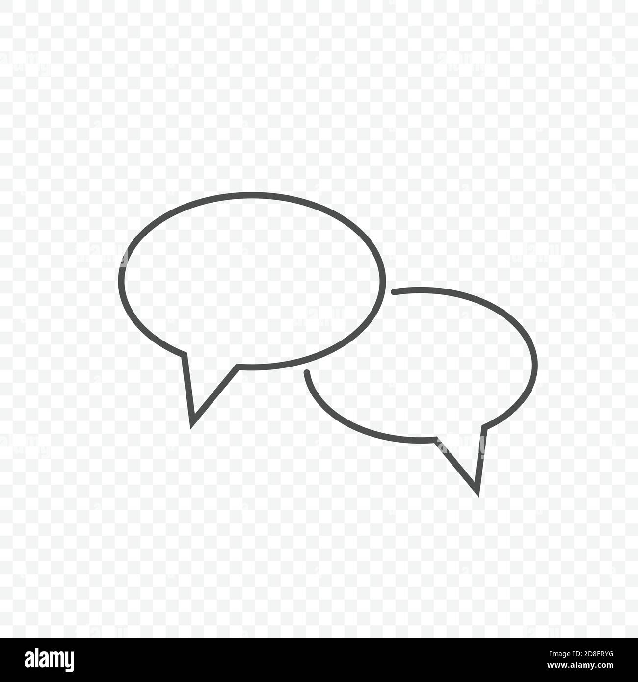 White speech flat vector Black and White Stock Photos & Images - Alamy