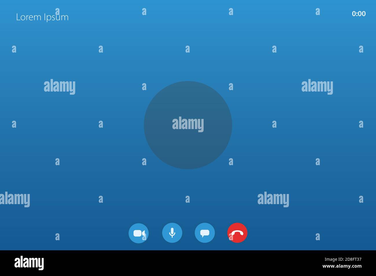 Video call screen template, template for online conference interface ...