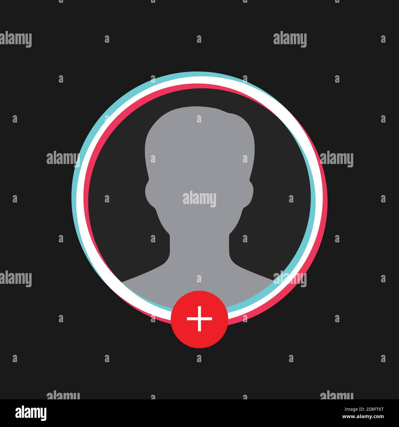 Glitch Social media user profile icon Vector Illustration Stock Vector ...