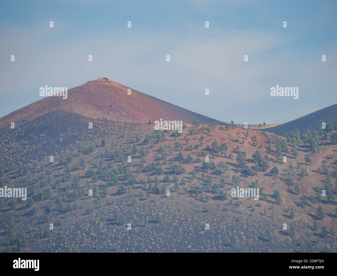 Close up shot of the peak of Sunset Crater Volcano at Flagstaff ...
