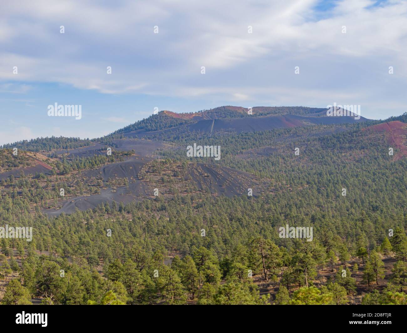 Afternoon landscape of the Sunset Crater Volcano area at Flagstaff ...