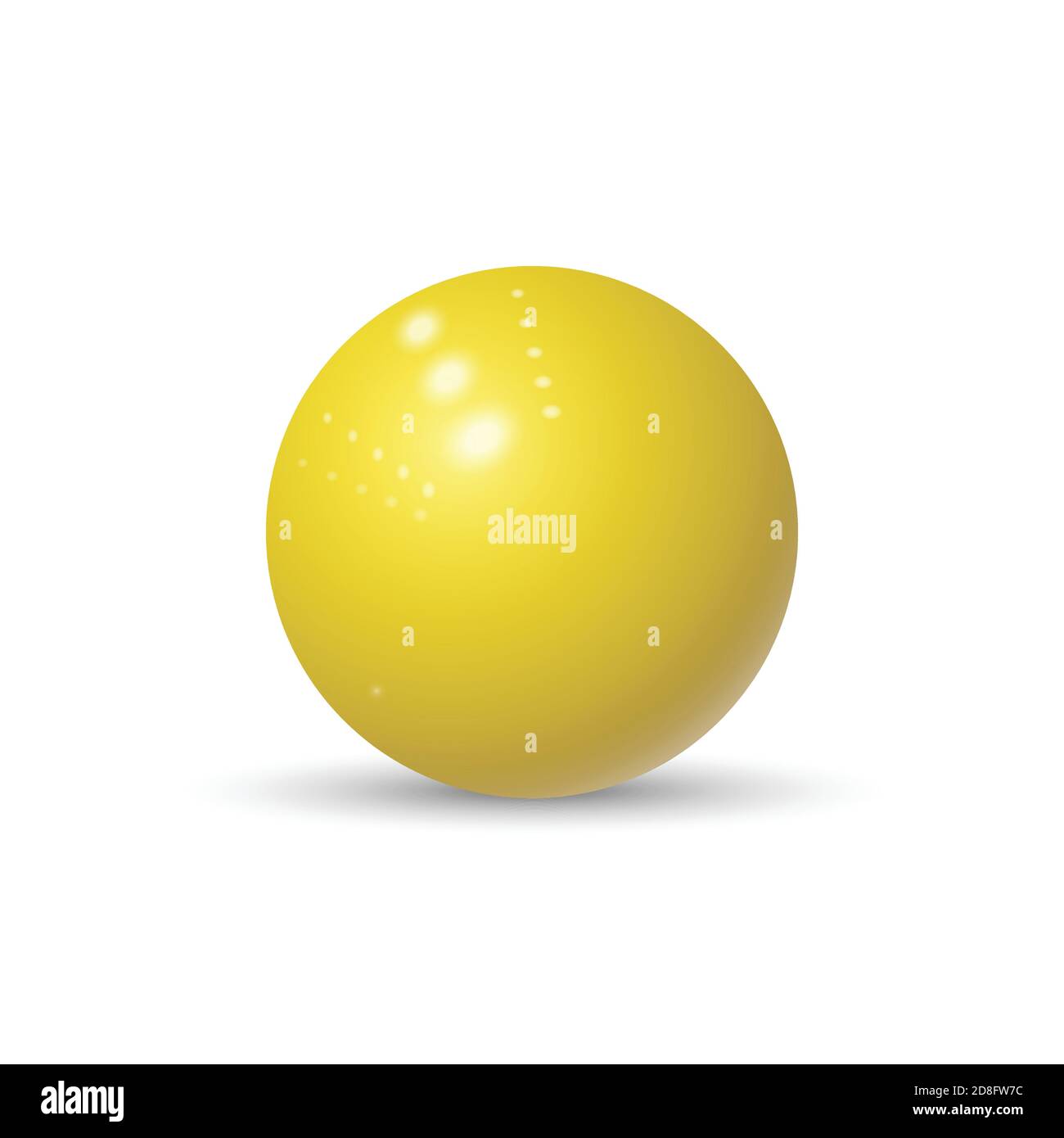 Realistic yellow 3d glossy yellow sphere isolated Stock Vector Image ...