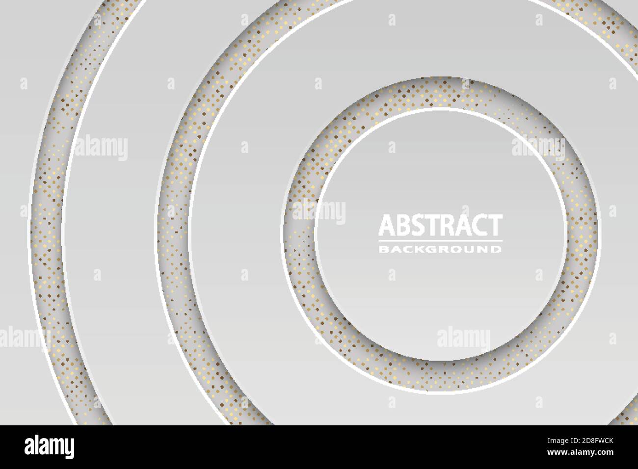 Geometric white luxury background with gold elements, paper concept ...