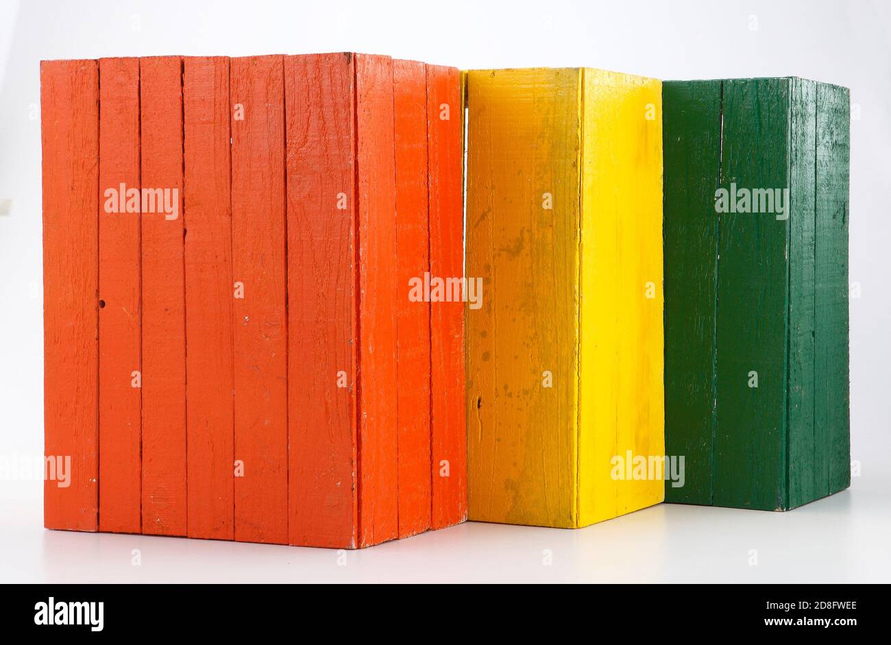color wood boxes Stock Photo - Alamy