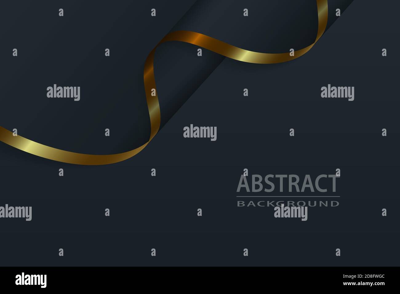 Black silk luxury background with gold elements, Wave flag concept ...