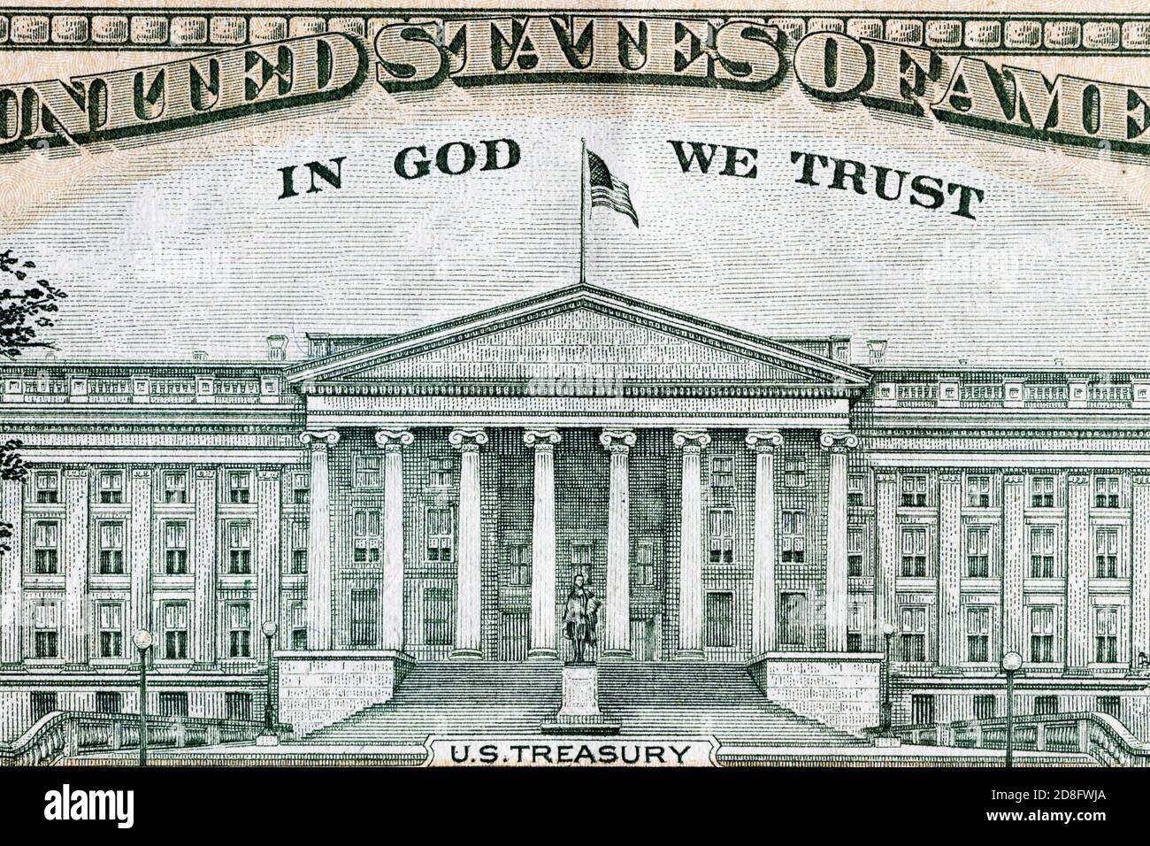 reverse American dollars of paper money Stock Photo - Alamy