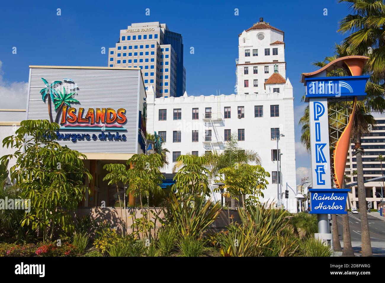 The Pike Mall, Long Beach, Los Angeles, California, USA Stock Photo - Alamy