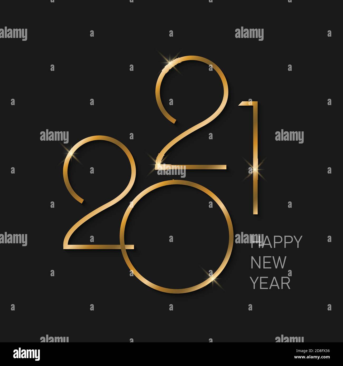 Golden 2021 year numbers Stock Vector Images - Alamy