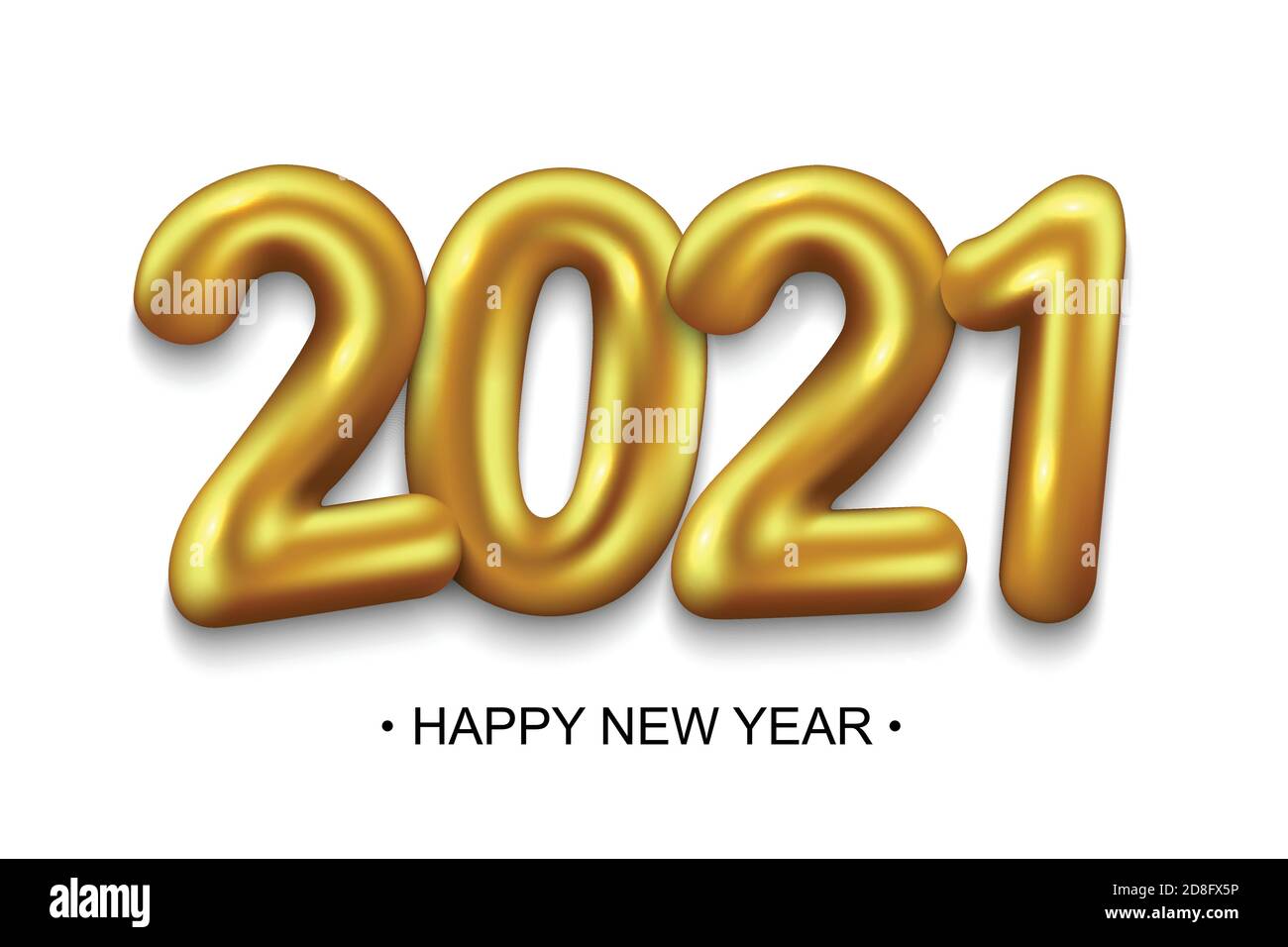 2021 New Year background with gold numbers. Festive premium design ...