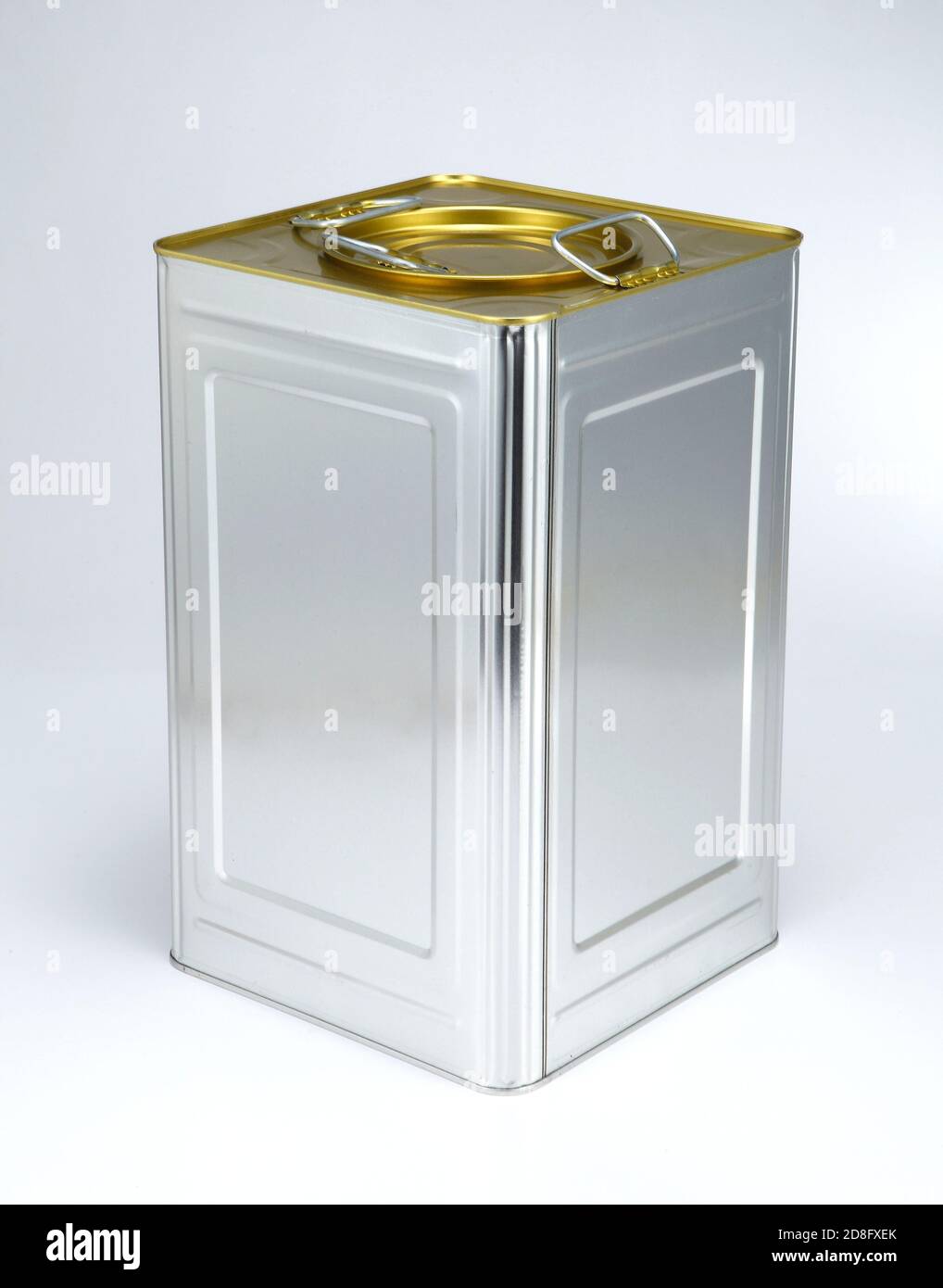 industrial oil tin container plain Stock Photo - Alamy