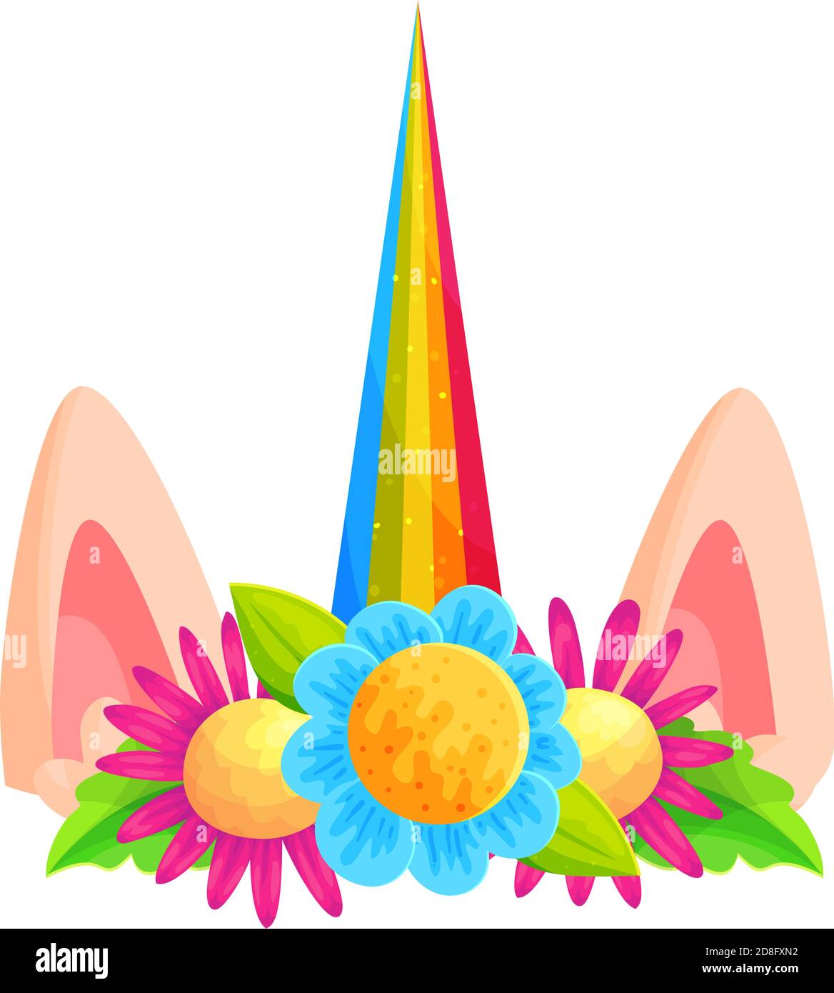 Unicorn headband with rainbow horn Stock Vector Image & Art - Alamy
