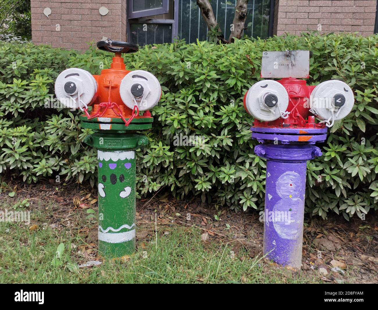 Decorated public facilities with colorful paintings in the community is ...