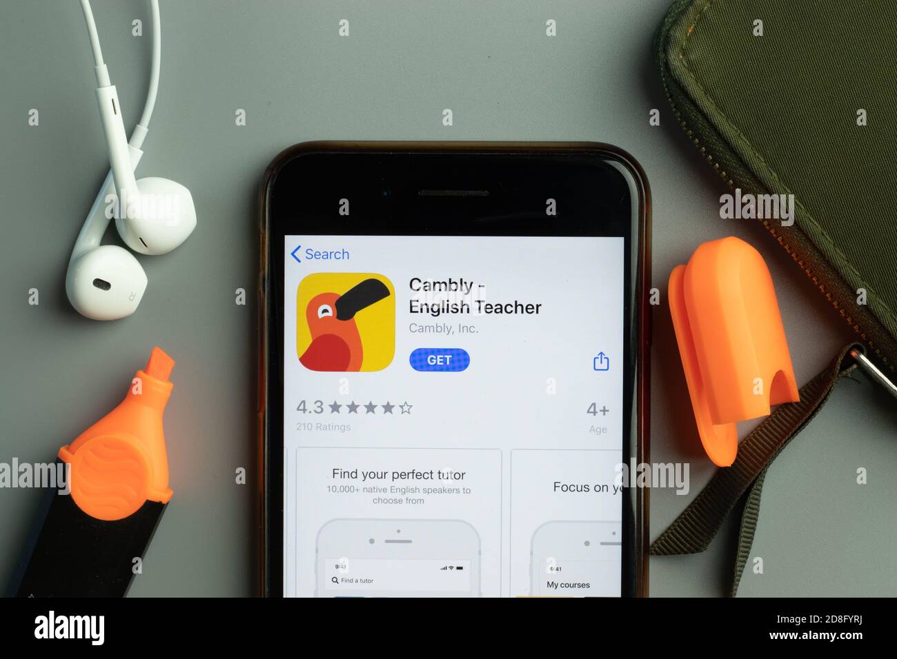 New York, USA - 26 October 2020: Cambly English Teacher mobile app icon ...