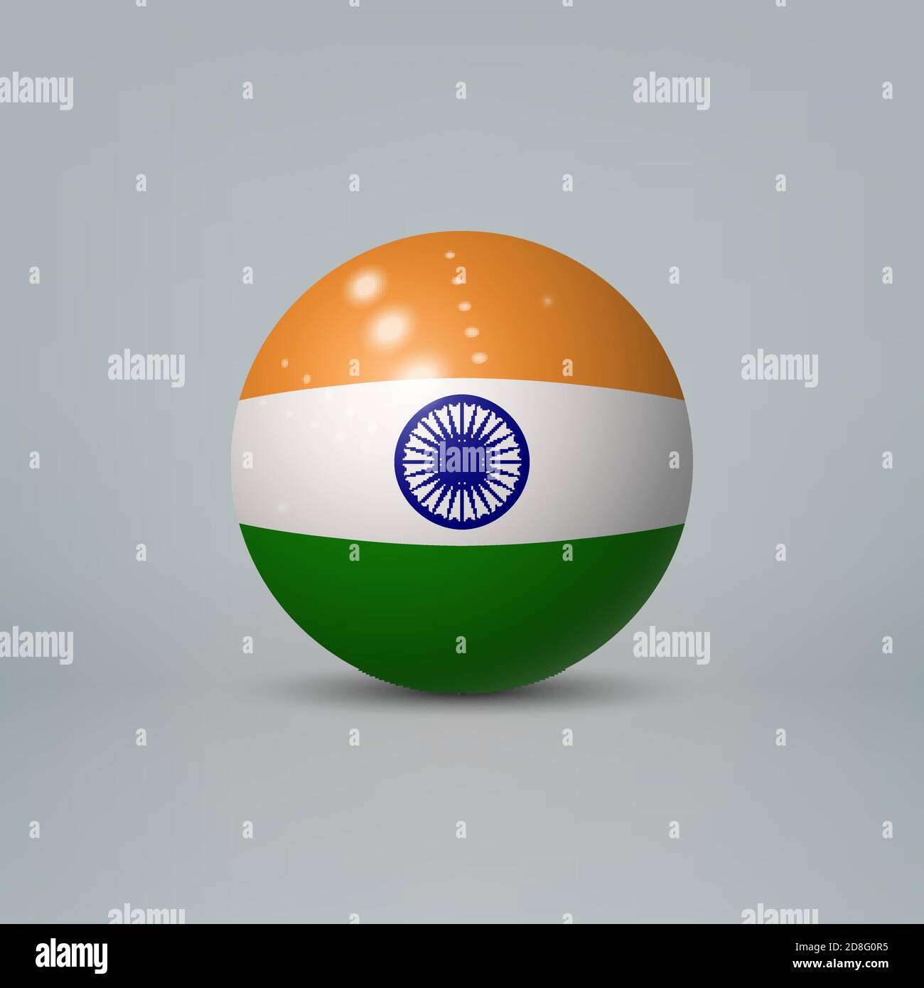 Realistic glossy plastic ball or sphere with flag of India Stock Vector ...