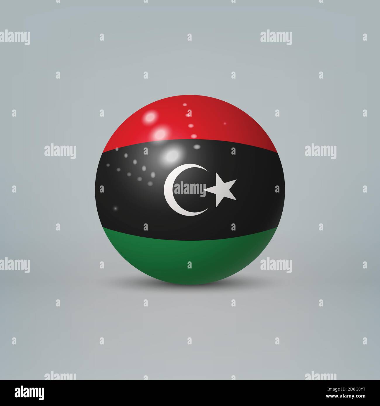 Flag libya round glossy icon hi-res stock photography and images - Alamy