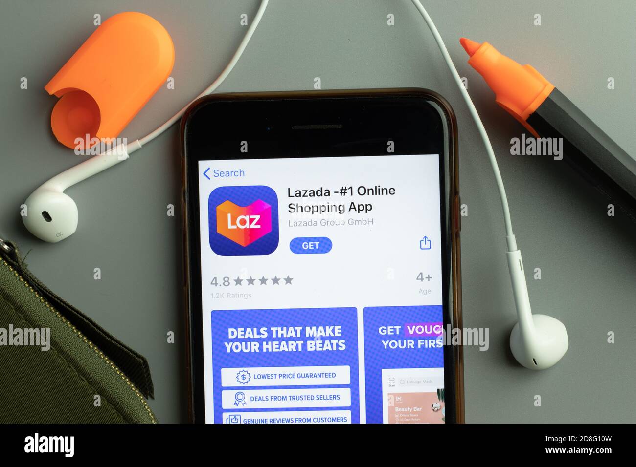 New York, USA - 26 October 2020: Lazada Online Shopping mobile app icon ...