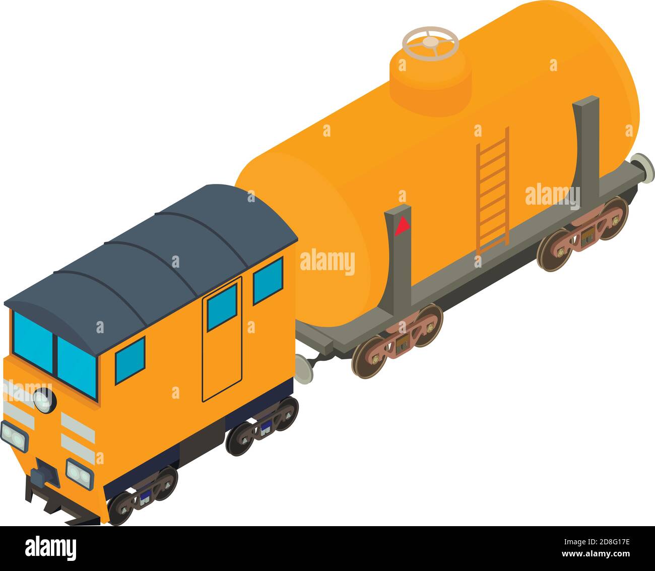 Tank train icon. Isometric illustration of tank train vector icon for ...