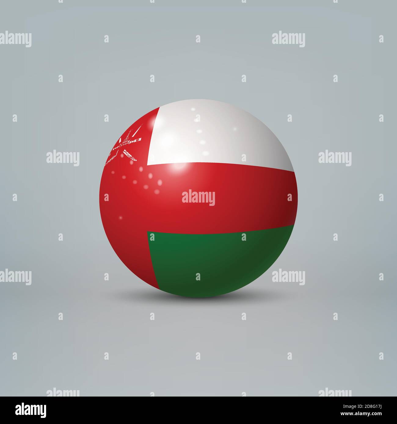 Flag oman round glossy icon hi-res stock photography and images - Alamy