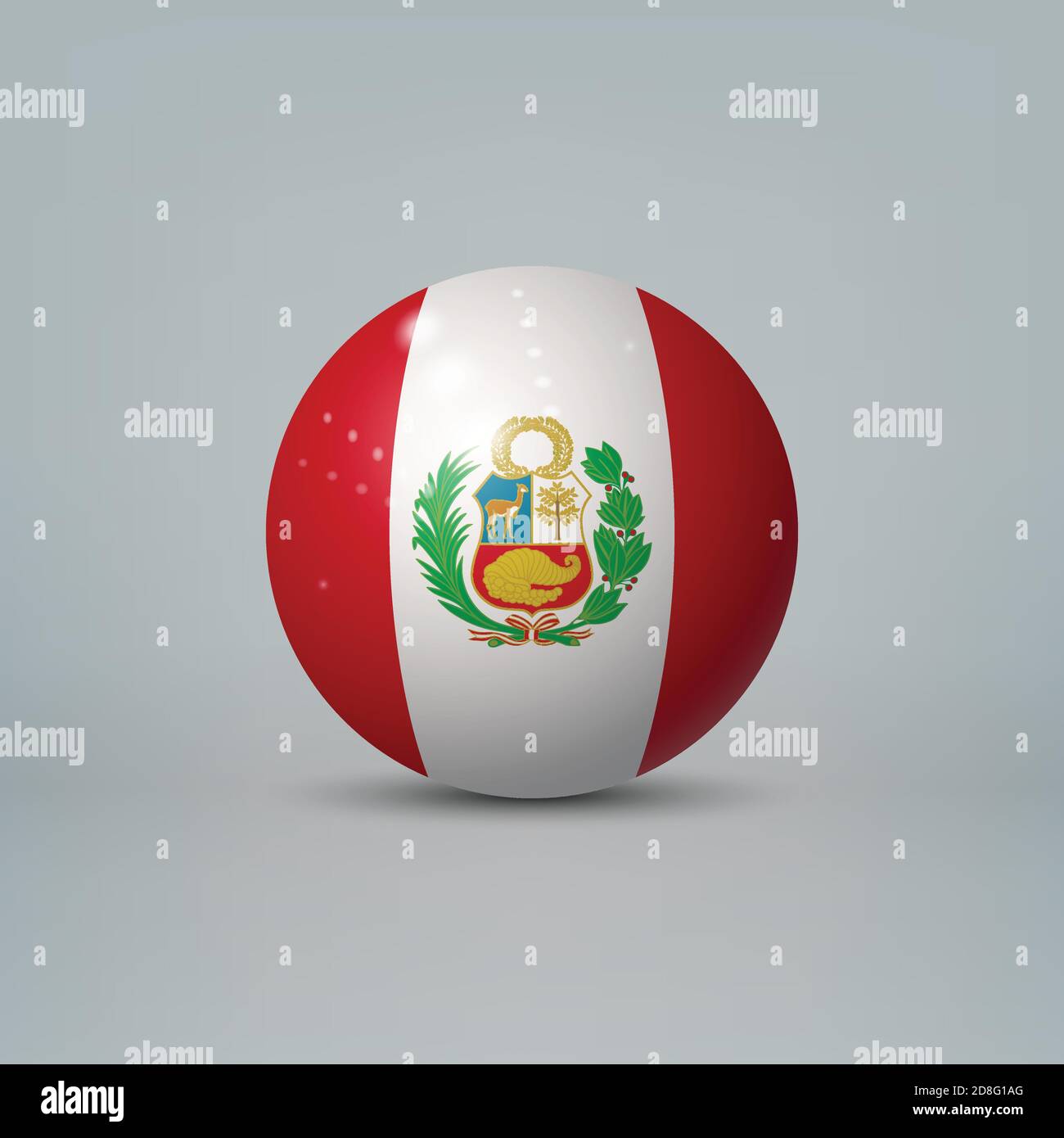Flag peru round glossy icon hi-res stock photography and images - Alamy