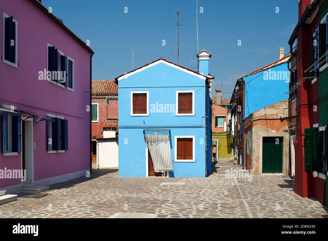Burano (Ve),Italy,Isle of Burano, Venetian lagoon,a corner of the country with the typical ...