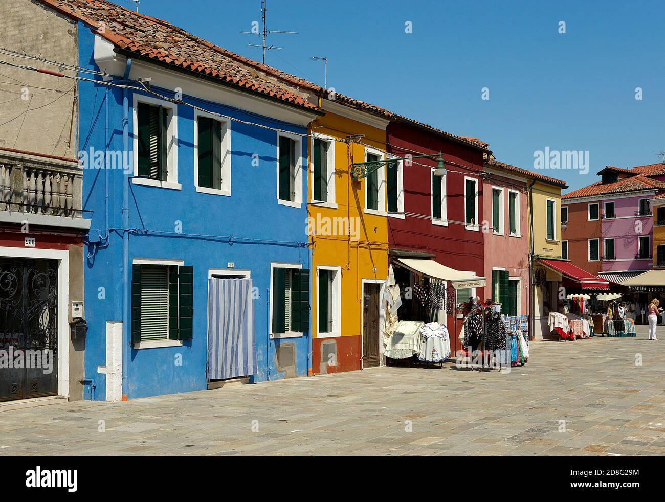 Burano (Ve),Italy,Isle of Burano, Venetian lagoon,a corner of the country with the typical ...
