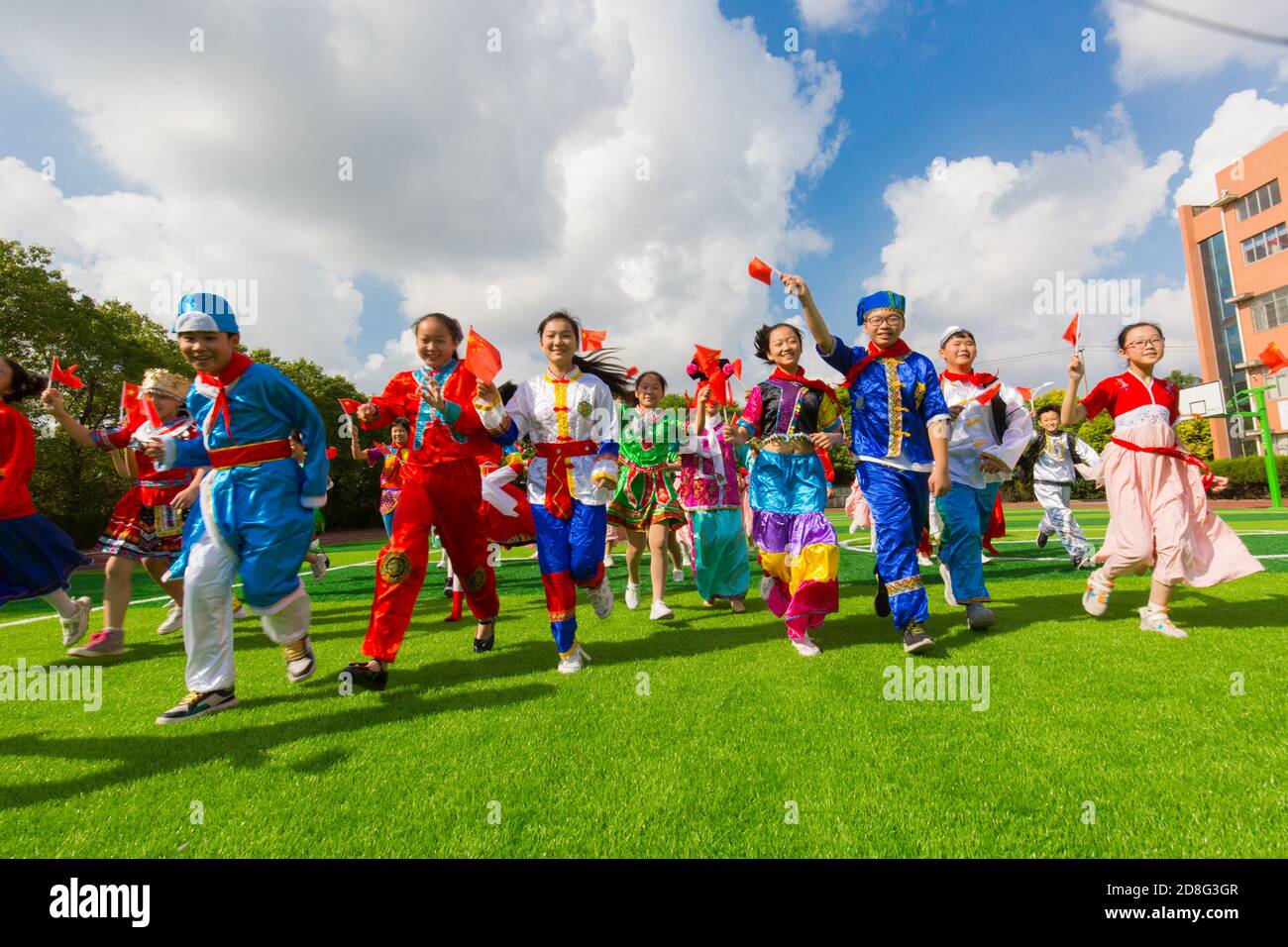 Children at the Rugao Foreign Language School celebrate National Day in ...