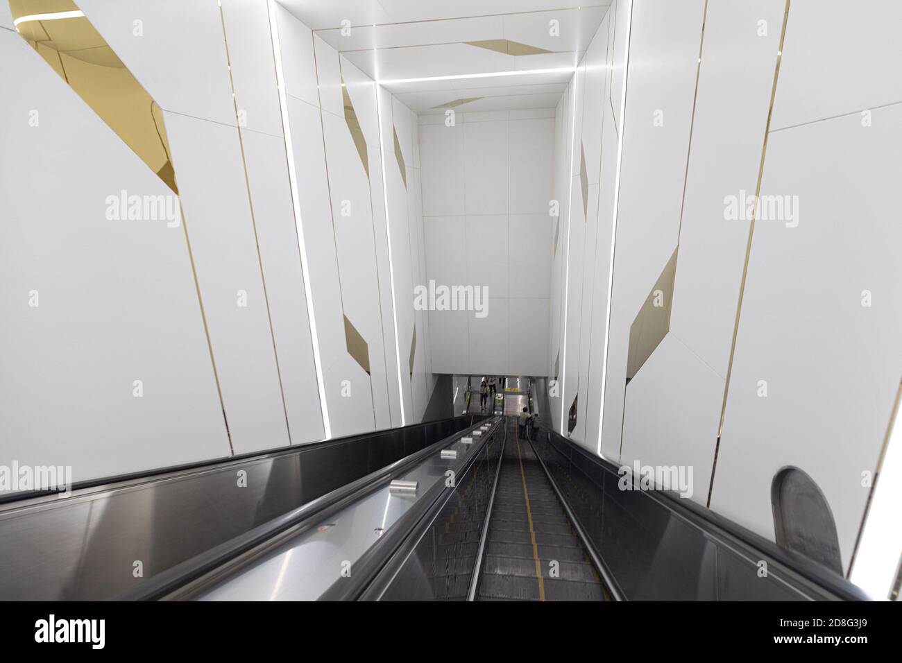 Inside view of the decorations and art in Chengdu Metro Line 18 in ...