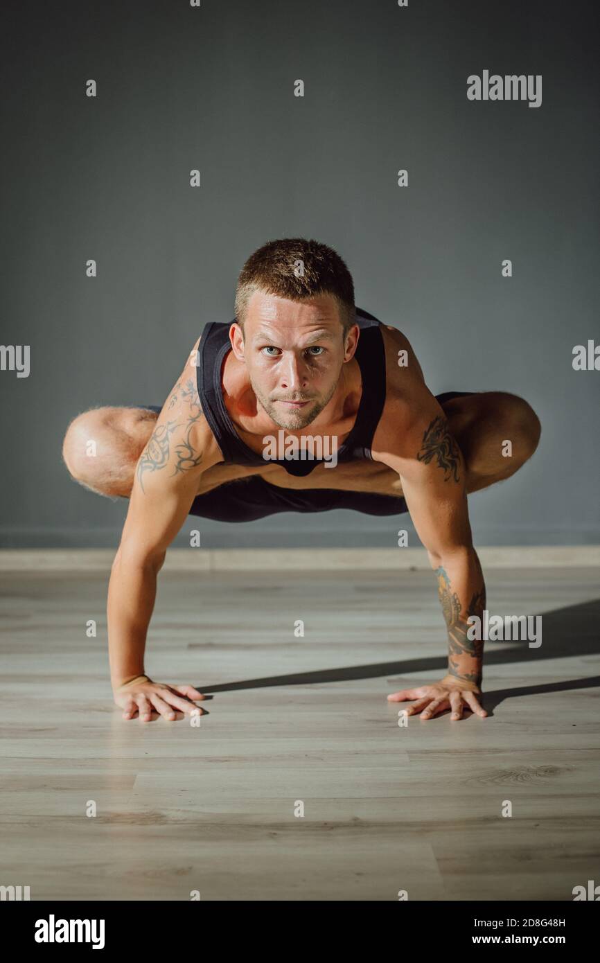 Yoga poses man hi-res stock photography and images - Alamy