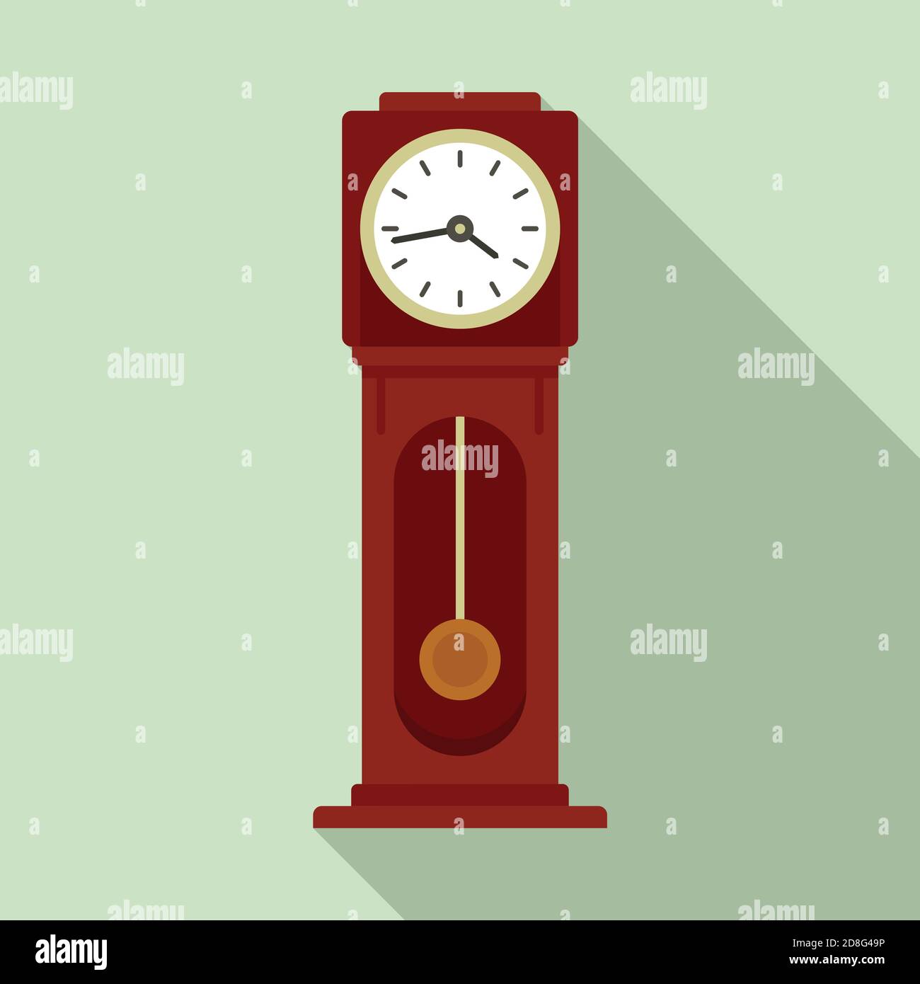 Pendulum clock icon, flat style Stock Vector Image & Art - Alamy